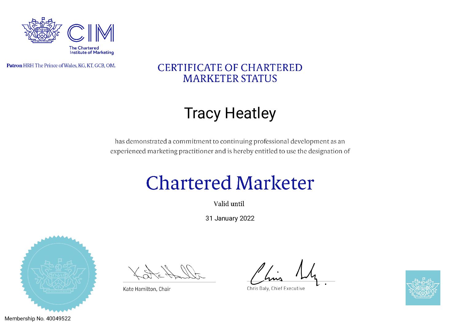 Tracy Heatley Chartered Marketer - Better Marketing With Tracy Heatley